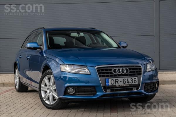 Audi A4 2009 in Riga on AUTOMOTO.COM.LV Blue Audi A4 2009 in Riga, with an engine capacity of 2.00 L and mileage of 255 thousand km for 5990 €, photo 1 on AUTOMOTO.COM.LV