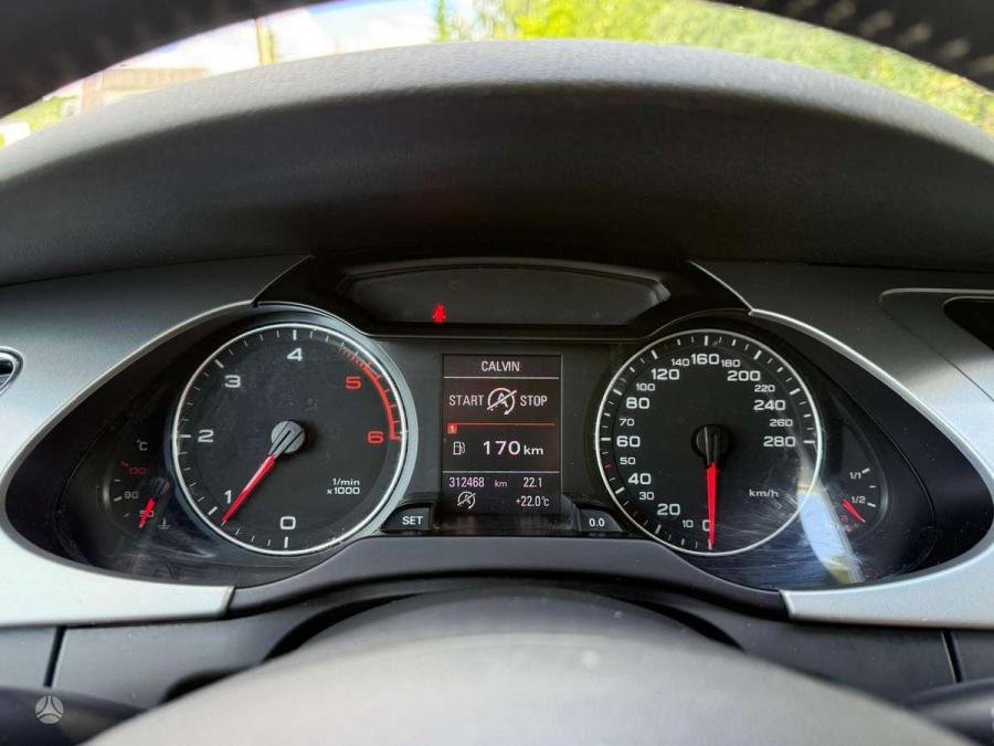 Blue Audi A4 2010 in Utena, with an engine capacity of 1.97 L and mileage of 310 thousand km for 5550 €, photo 14 on AUTOMOTO.COM.LV