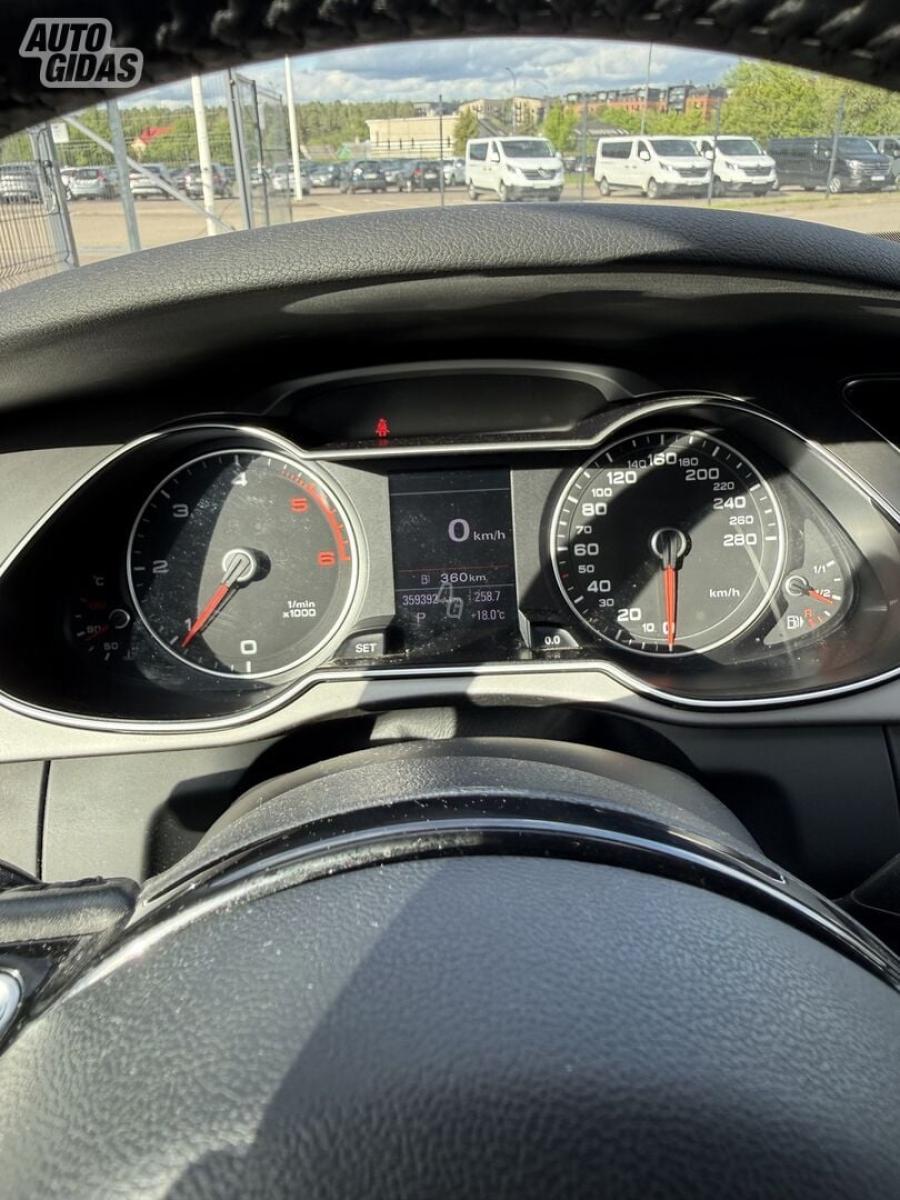 Blue Audi A4 2013 in Vilnius, with an engine capacity of 2.00 L and mileage of 360 thousand km for 5800 €, photo 14 on AUTOMOTO.COM.LV
