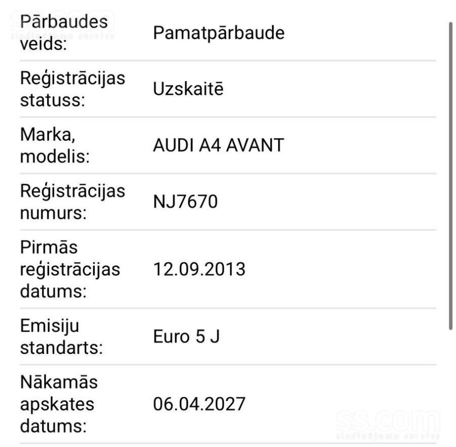 Blue Audi A4 2013 in Riga, with an engine capacity of 3.00 L and mileage of 340 thousand km for 5990 €, photo 30 on AUTOMOTO.COM.LV