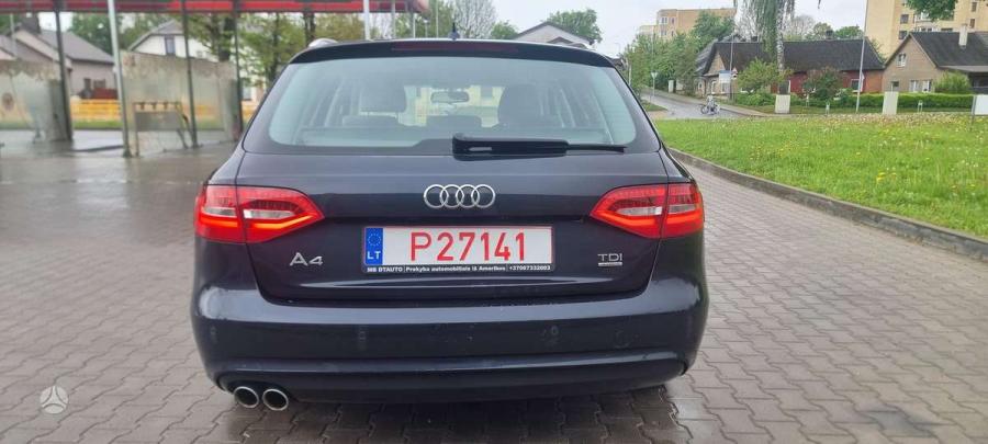 Blue Audi A4 2014 in Vilnius, with an engine capacity of 1.97 L and mileage of 262 thousand km for 7600 €, photo 7 on AUTOMOTO.COM.LV