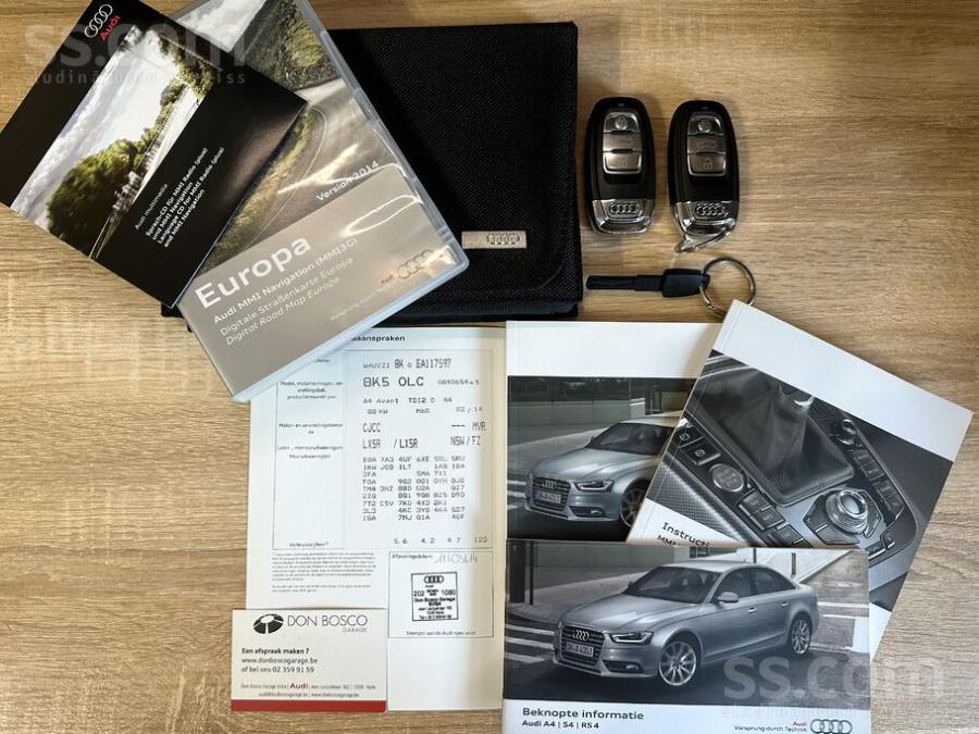 Zils Audi A4 2014 Rīga, ar dzinēja tilpumu 2.00 L un nobraukumu 191 tūkst. km par 8200 €, foto 33 vietnē AUTOMOTO.COM.LV