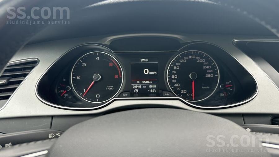 Blue Audi A4 2015 in Riga, with an engine capacity of 2.00 L and mileage of 303 thousand km for 8100 €, photo 14 on AUTOMOTO.COM.LV