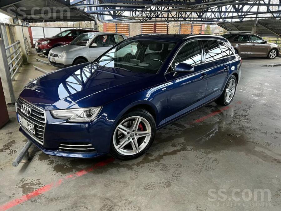 Blue Audi A4 2016 in Riga, with an engine capacity of 2.00 L and mileage of 297 thousand km for 12700 €, photo 1 on AUTOMOTO.COM.LV