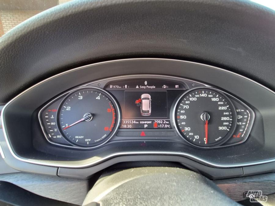 Blue Audi A4 2017 in Klaipeda, with an engine capacity of 2.00 L and mileage of 336 thousand km for 14500 €, photo 16 on AUTOMOTO.COM.LV