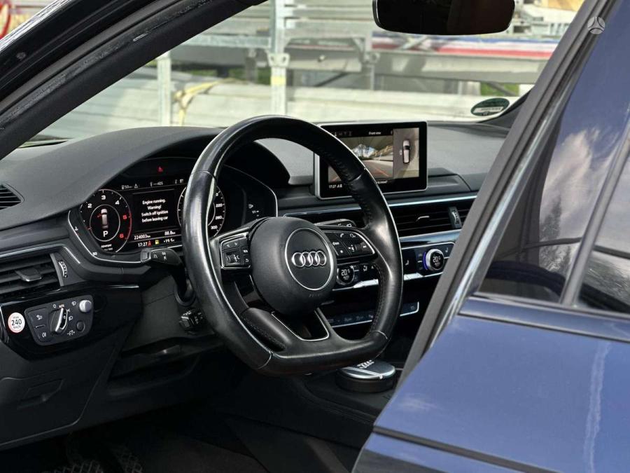 Blue Audi A4 2017 in Vilnius, with an engine capacity of 2.97 L and mileage of 224 thousand km for 15590 €, photo 17 on AUTOMOTO.COM.LV