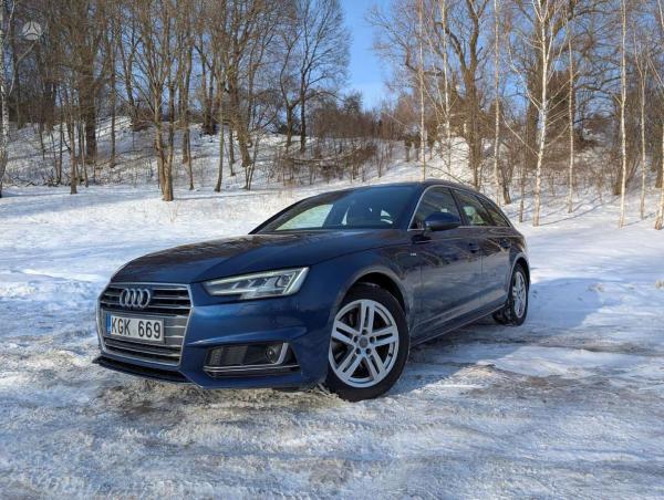 Zils Audi A4 2018 Viļņa, ar dzinēja tilpumu 1.98 L un nobraukumu 214 tūkst. km par 16500 €, foto 1 vietnē AUTOMOTO.COM.LV