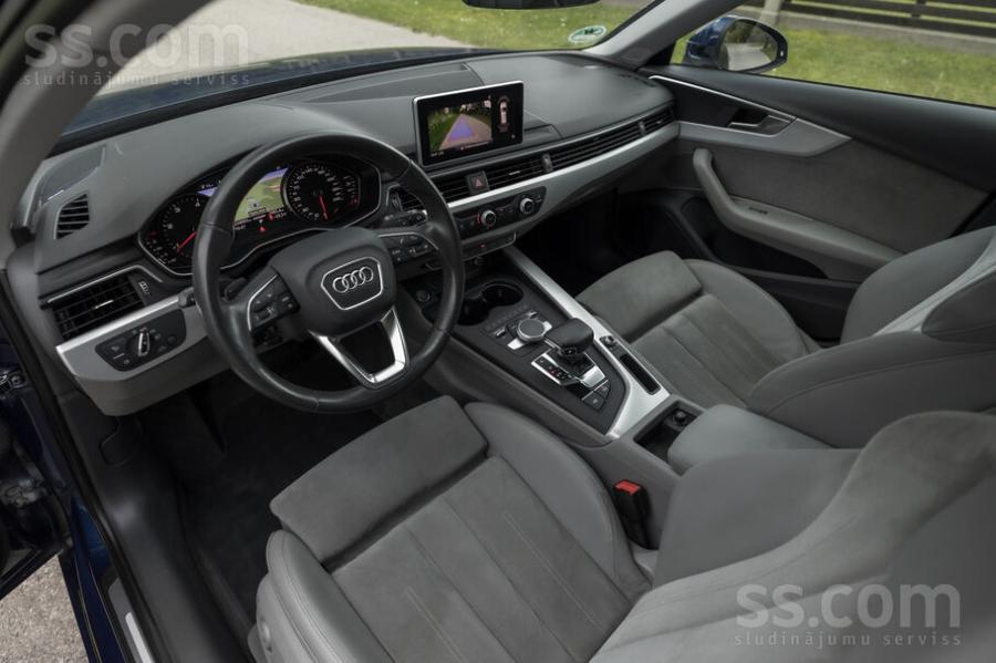 Blue Audi A4 2018 in Riga, with an engine capacity of 2.00 L and mileage of 234 thousand km for 14200 €, photo 14 on AUTOMOTO.COM.LV