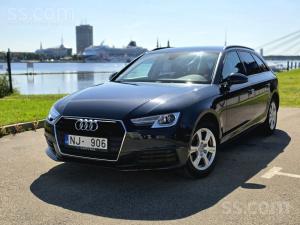 Zils Audi A4 2018 Rīga, ar dzinēja tilpumu 1.40 L un nobraukumu 112 tūkst. km par 14400 €, foto  vietnē AUTOMOTO.COM.LV