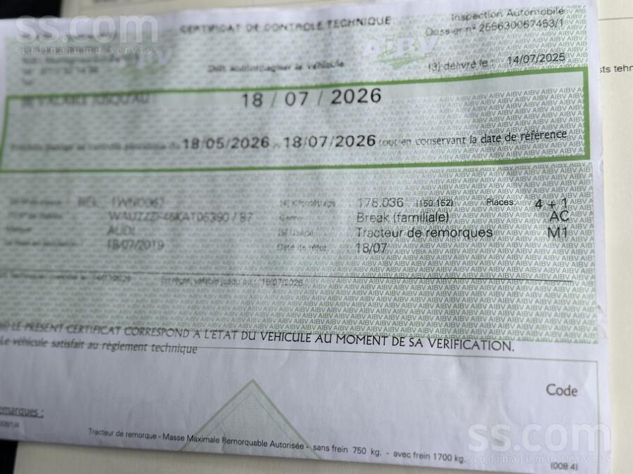 Blue Audi A4 2019 in Riga, with an engine capacity of 2.00 L and mileage of 191 thousand km for 15500 €, photo 26 on AUTOMOTO.COM.LV