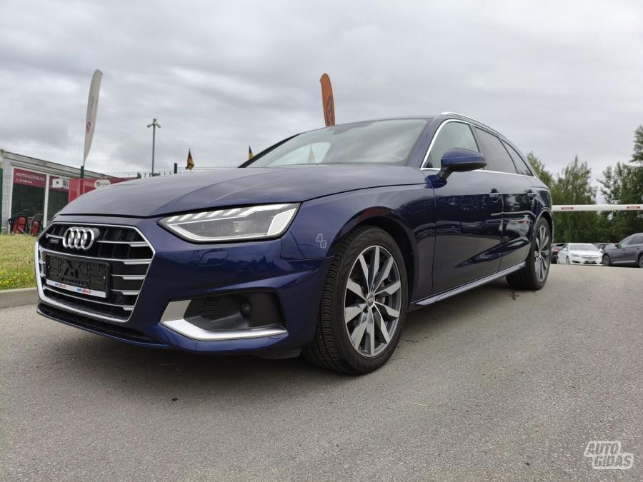 Zils Audi A4 2020 Kauņa, ar dzinēja tilpumu 2.00 L un nobraukumu 225 tūkst. km par 17950 €, foto 1 vietnē AUTOMOTO.COM.LV