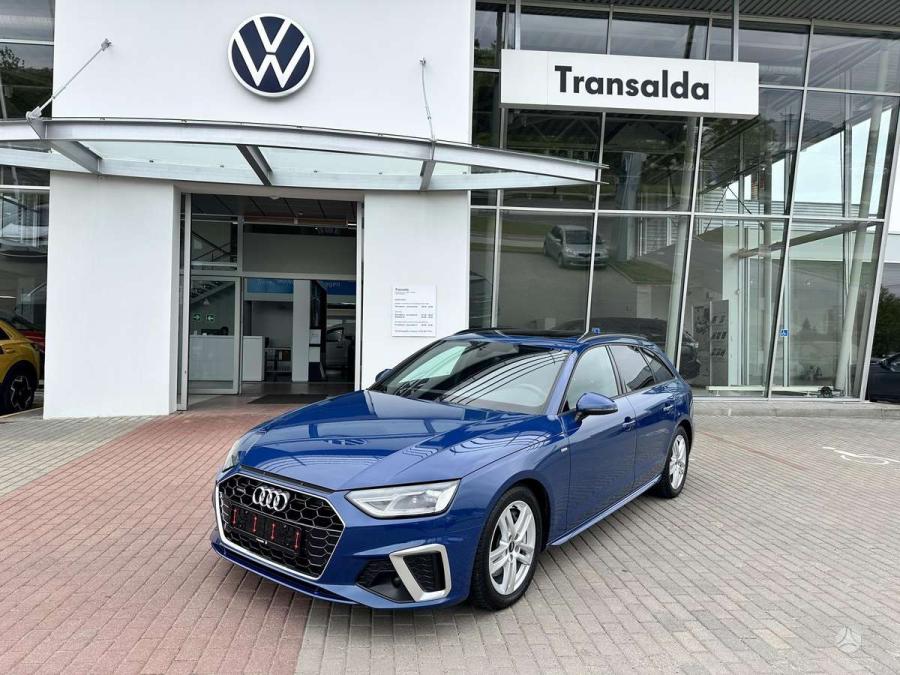 Zils Audi A4 2024 Šauļi, ar dzinēja tilpumu 1.98 L un nobraukumu 46 tūkst. km par 26900 €, foto 1 vietnē AUTOMOTO.COM.LV