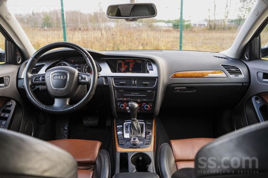 Brown Audi A4 2009 in Riga, with an engine capacity of 3.00 L and mileage of 356 thousand km for 10490 €, photo 11 on AUTOMOTO.COM.LV
