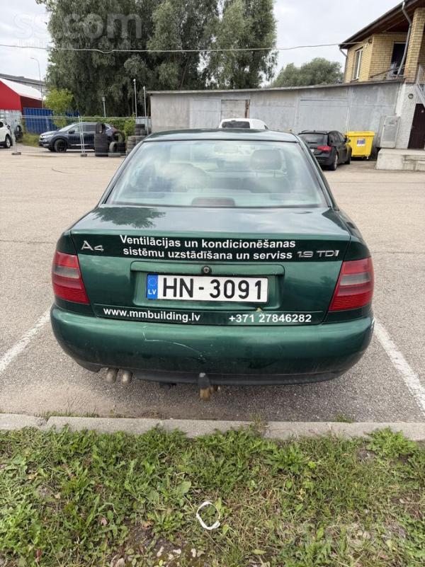 Zaļš Audi A4 1998 Rīga, ar dzinēja tilpumu 1.90 L un nobraukumu 538 tūkst. km par 1100 €, foto 2 vietnē AUTOMOTO.COM.LV