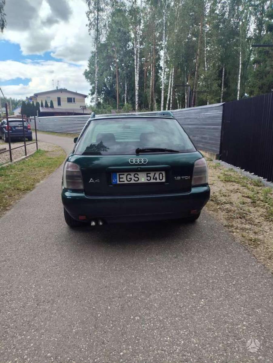 Green Audi A4 1996 in Vilnius, with an engine capacity of 1.90 L and mileage of 295 thousand km for 900 €, photo 6 on AUTOMOTO.COM.LV