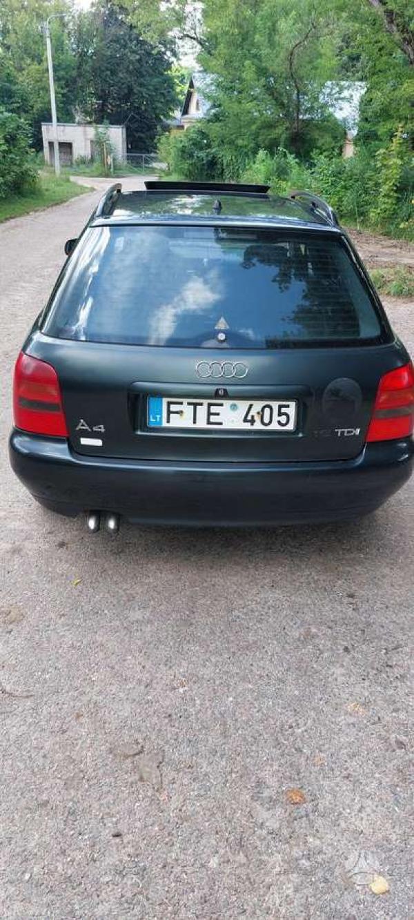 Green Audi A4 1997 in Vilnius, with an engine capacity of 1.90 L and mileage of 413 thousand km for 800 €, photo 6 on AUTOMOTO.COM.LV