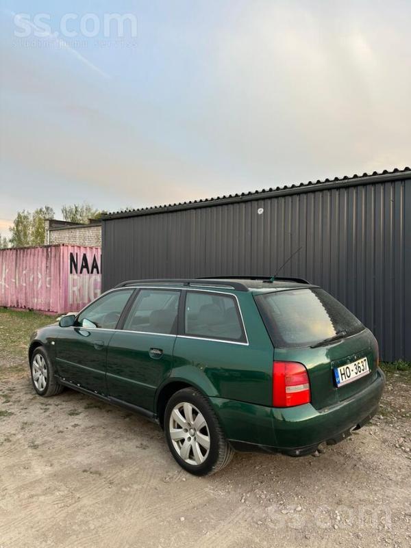 Green Audi A4 1999 in Jelgava, with an engine capacity of 2.50 L and mileage of 342 thousand km for 1450 €, photo 6 on AUTOMOTO.COM.LV