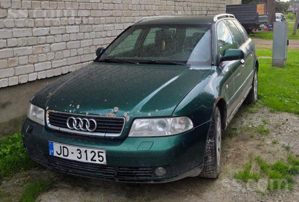 Green Audi A4 1999 in Bauska, with an engine capacity of 1.90 L and mileage of 0 thousand km for 500 €, photo 1 on AUTOMOTO.COM.LV