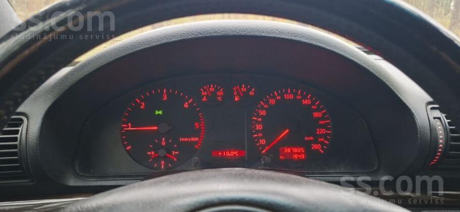 Green Audi A4 1999 in Daugavpils, with an engine capacity of 1.90 L and mileage of 388 thousand km for 1050 €, photo 6 on AUTOMOTO.COM.LV