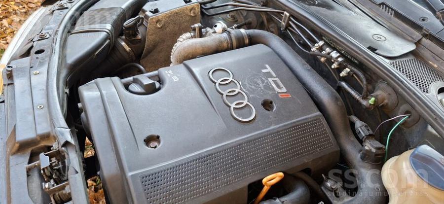 Green Audi A4 1999 in Daugavpils, with an engine capacity of 1.90 L and mileage of 388 thousand km for 1050 €, photo 7 on AUTOMOTO.COM.LV