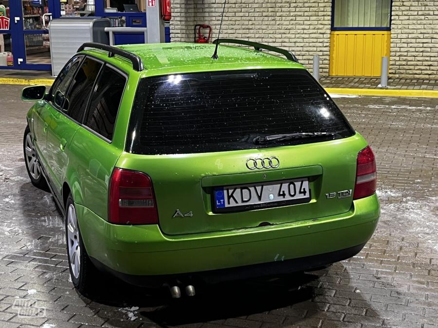 Green Audi A4 2000 in Ukmerge, with an engine capacity of 1.90 L and mileage of 430 thousand km for 2350 €, photo 7 on AUTOMOTO.COM.LV