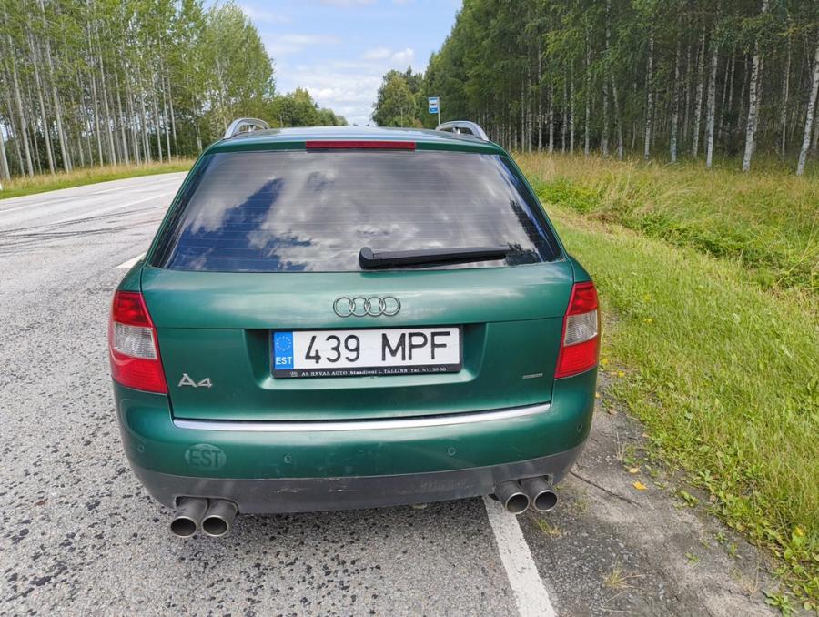 Зеленый Ауди А4 2002 в Вильянди, объемом двигателя 3.00 л и пробегом 325 тыс. км за 1650 €, фото 13 на AUTOMOTO.COM.LV