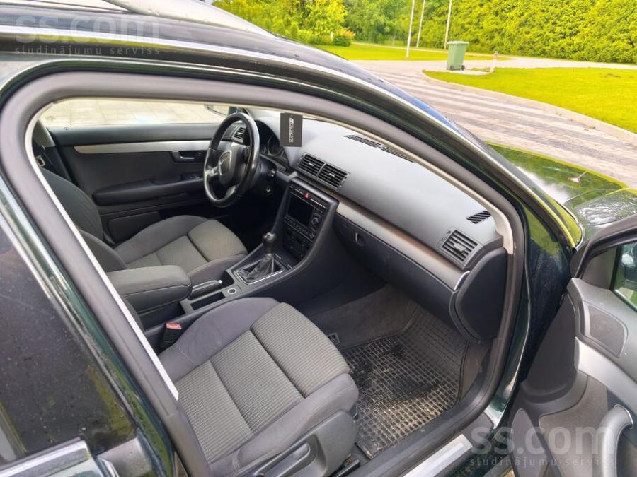 Green Audi A4 2006 in Madona, with an engine capacity of 1.90 L and mileage of 339 thousand km for 3590 €, photo 8 on AUTOMOTO.COM.LV