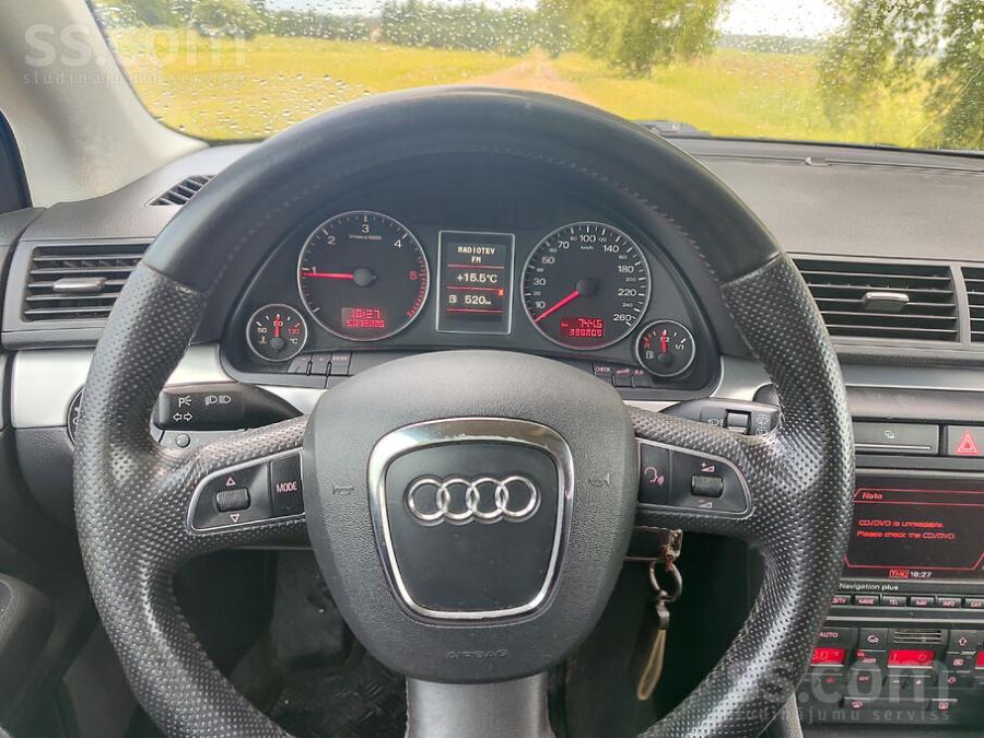 Green Audi A4 2006 in Madona, with an engine capacity of 1.90 L and mileage of 339 thousand km for 3590 €, photo 10 on AUTOMOTO.COM.LV