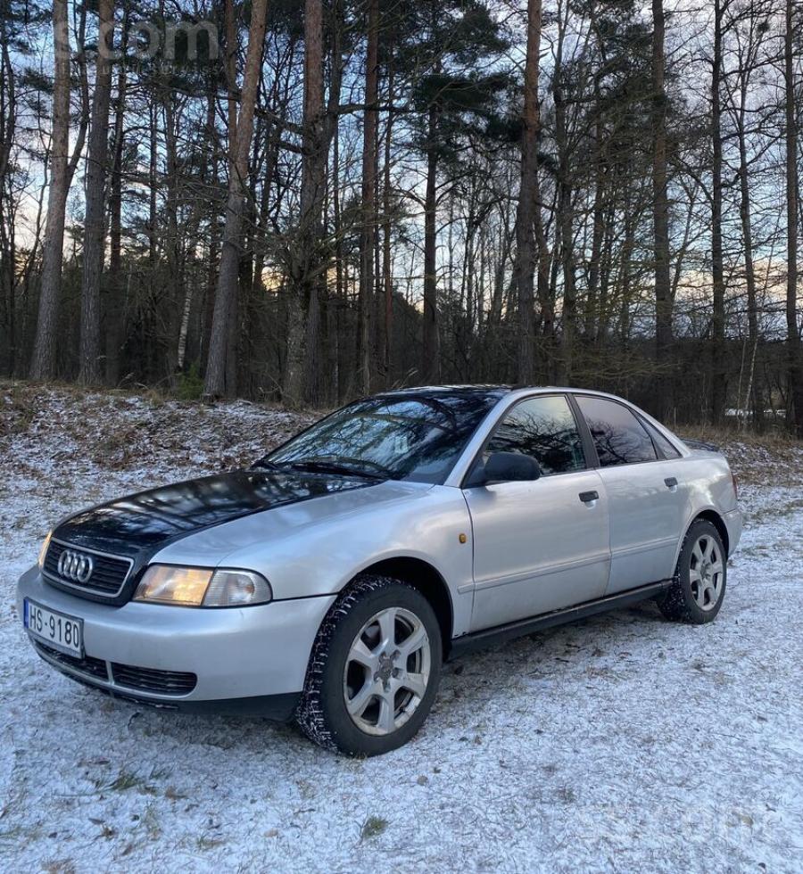 Grey Audi A4 1995 in Riga, with an engine capacity of 1.80 L and mileage of 328 thousand km for 1350 €, photo 1 on AUTOMOTO.COM.LV
