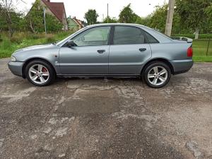 Pelēks Audi A4 1996 Viļņa, ar dzinēja tilpumu 1.90 L un nobraukumu 419 tūkst. km par 500 €, foto  vietnē AUTOMOTO.COM.LV