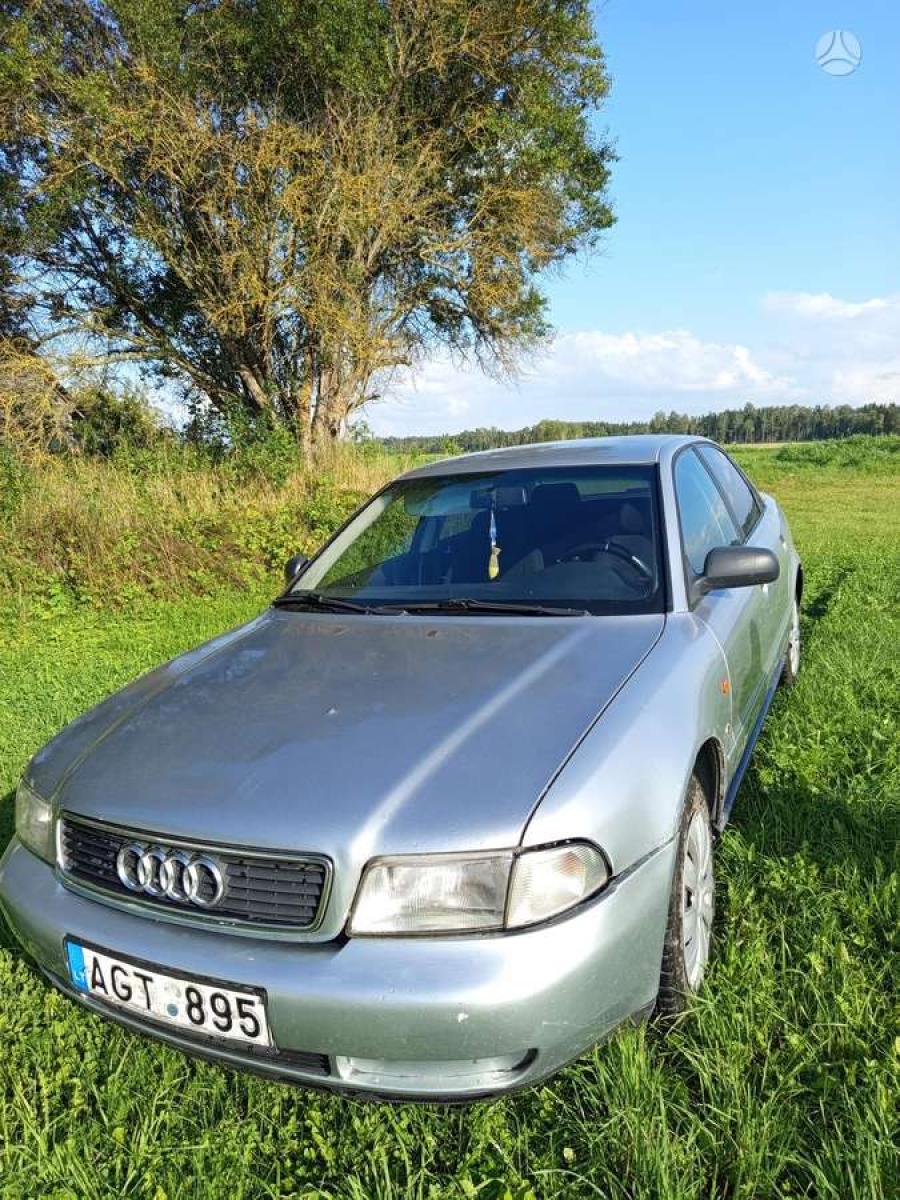 Grey Audi A4 1996 in Pakruojis, with an engine capacity of 1.60 L and mileage of 329 thousand km for 700 €, photo 1 on AUTOMOTO.COM.LV