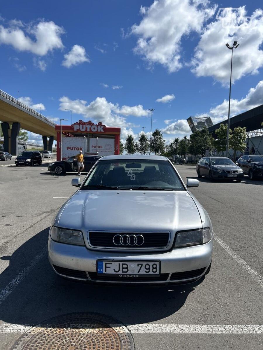Grey Audi A4 1997 in Klaipeda, with an engine capacity of 1.60 L and mileage of 350 thousand km for 850 €, photo 1 on AUTOMOTO.COM.LV