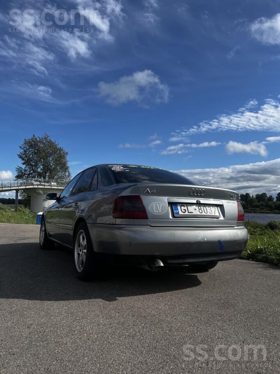 Grey Audi A4 1998 in Daugavpils, with an engine capacity of 1.90 L and mileage of 363 thousand km for 4500 €, photo 4 on AUTOMOTO.COM.LV