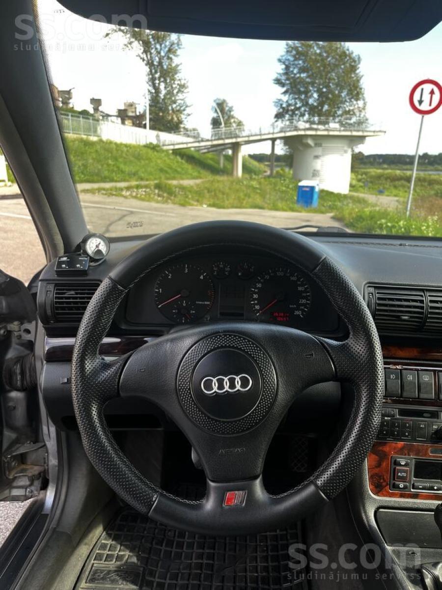 Grey Audi A4 1998 in Daugavpils, with an engine capacity of 1.90 L and mileage of 363 thousand km for 4500 €, photo 8 on AUTOMOTO.COM.LV