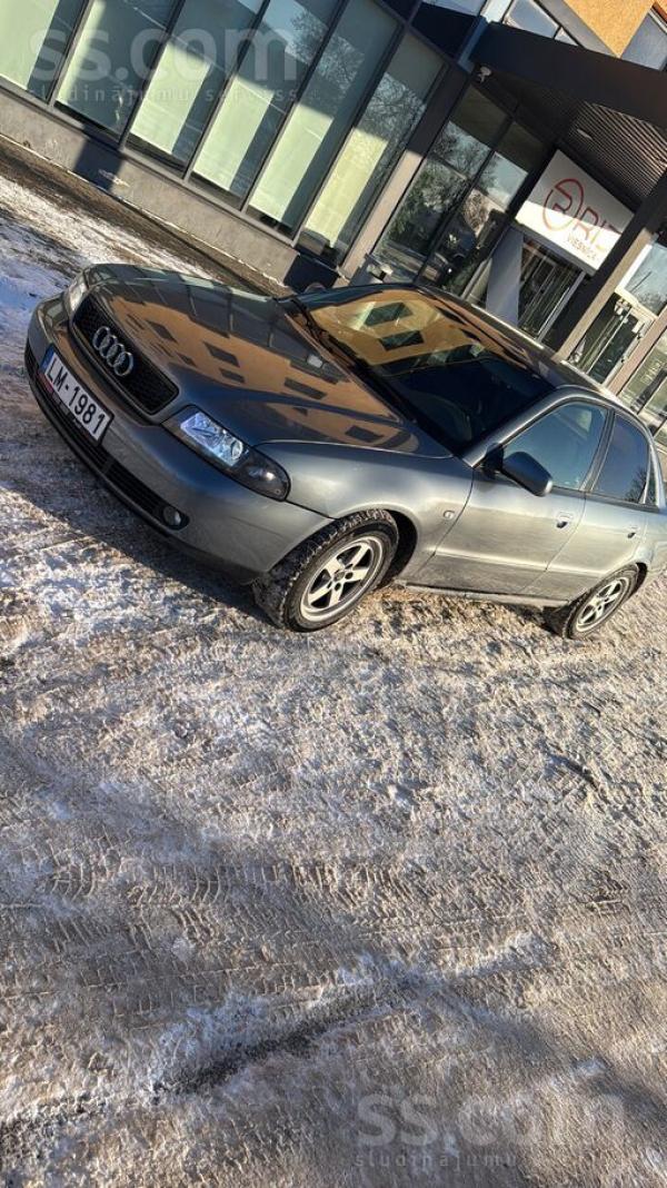 Grey Audi A4 1998 in Valmiera, with an engine capacity of 1.90 L and mileage of 0 thousand km for 6500 €, photo 1 on AUTOMOTO.COM.LV