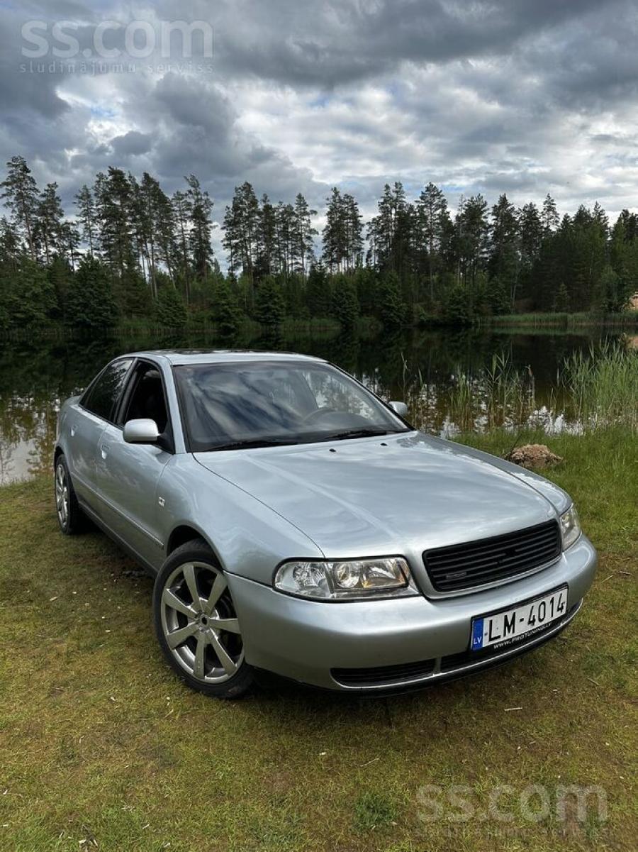 Grey Audi A4 1998 in Balvi, with an engine capacity of 1.80 L and mileage of 345 thousand km for 2500 €, photo 1 on AUTOMOTO.COM.LV