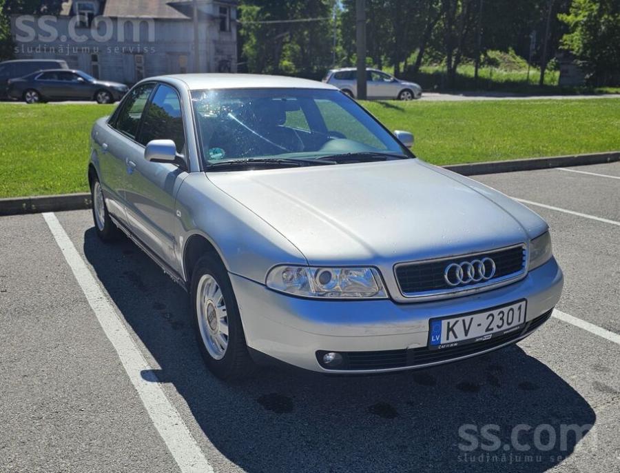 Grey Audi A4 1999 in Riga, with an engine capacity of 1.90 L and mileage of 316 thousand km for 1200 €, photo 1 on AUTOMOTO.COM.LV