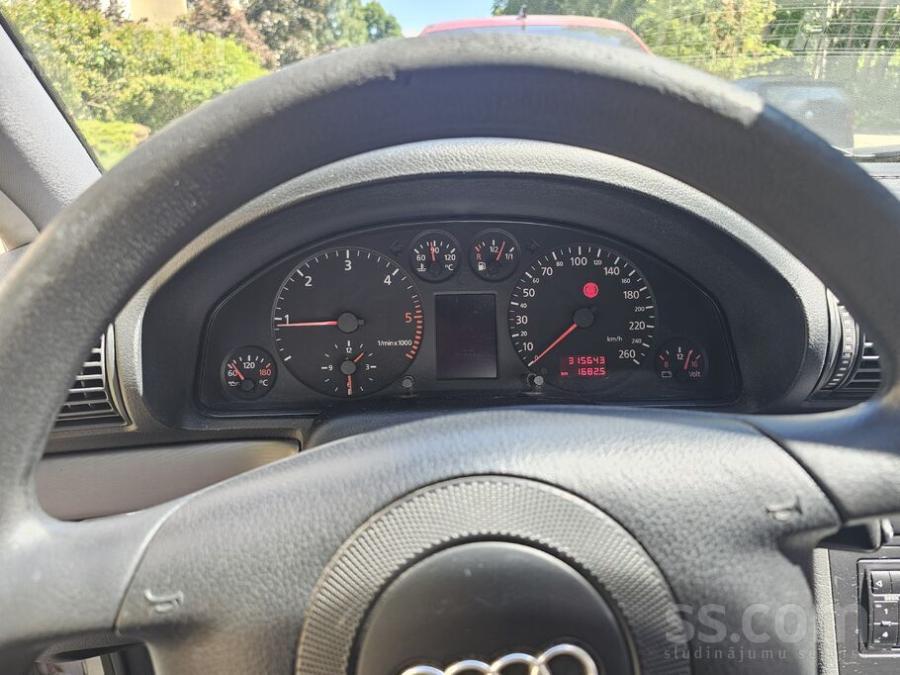 Grey Audi A4 1999 in Riga, with an engine capacity of 1.90 L and mileage of 316 thousand km for 1200 €, photo 10 on AUTOMOTO.COM.LV
