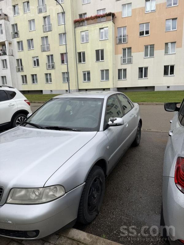 Grey Audi A4 1999 in Riga, with an engine capacity of 1.90 L and mileage of 396 thousand km for 1000 €, photo 3 on AUTOMOTO.COM.LV