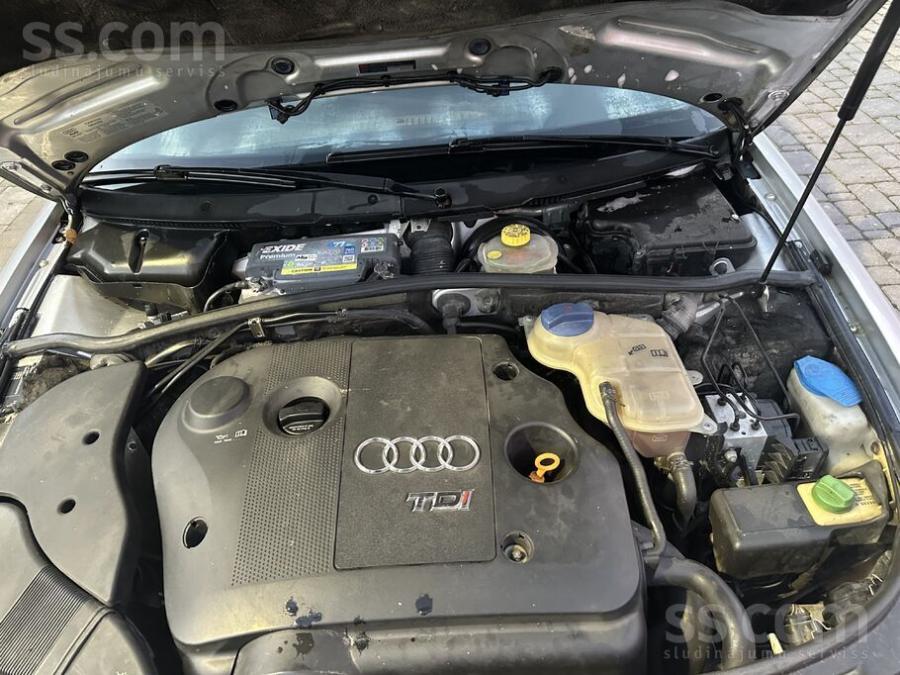 Grey Audi A4 2000 in Madona, with an engine capacity of 1.90 L and mileage of 425 thousand km for 1350 €, photo 6 on AUTOMOTO.COM.LV