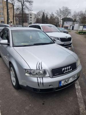 Grey Audi A4 2001 in Marijampole, with an engine capacity of 2.50 L and mileage of 282 thousand km for 2050 €, photo  on AUTOMOTO.COM.LV