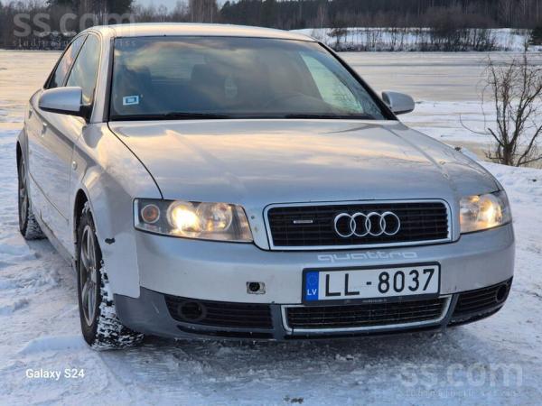 Pelēks Audi A4 2001 Ogre, ar dzinēja tilpumu 1.80 L un nobraukumu 395 tūkst. km par 2160 €, foto 1 vietnē AUTOMOTO.COM.LV