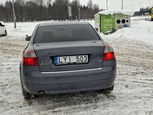 Grey Audi A4 2001 in Plunge, with an engine capacity of 1.90 L and mileage of 342 thousand km for 1250 €, photo 4 on AUTOMOTO.COM.LV