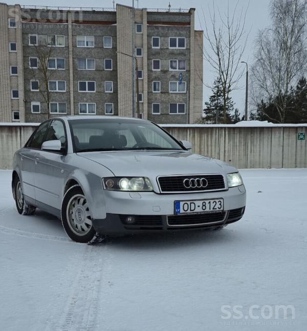 Grey Audi A4 2001 in Jekabpils, with an engine capacity of 1.80 L and mileage of 231 thousand km for 1300 €, photo 1 on AUTOMOTO.COM.LV