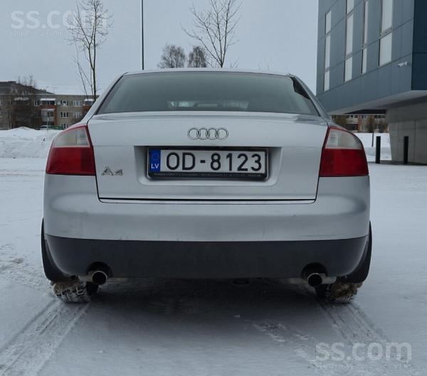 Grey Audi A4 2001 in Jekabpils, with an engine capacity of 1.80 L and mileage of 231 thousand km for 1300 €, photo 6 on AUTOMOTO.COM.LV