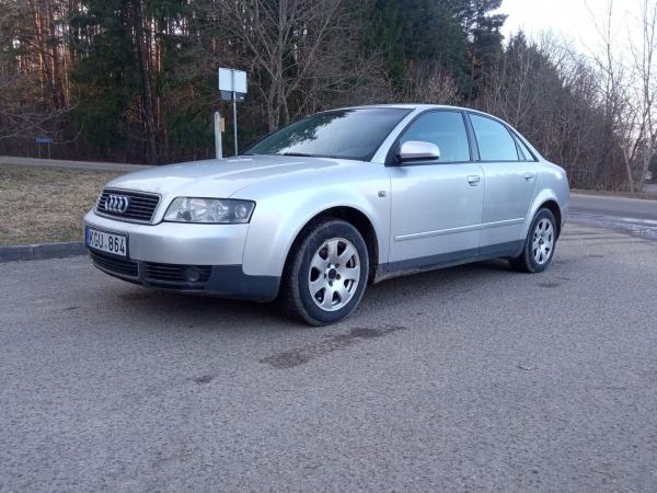 Grey Audi A4 2001 in Vilnius, with an engine capacity of 1.90 L and mileage of 300 thousand km for 1390 €, photo 1 on AUTOMOTO.COM.LV