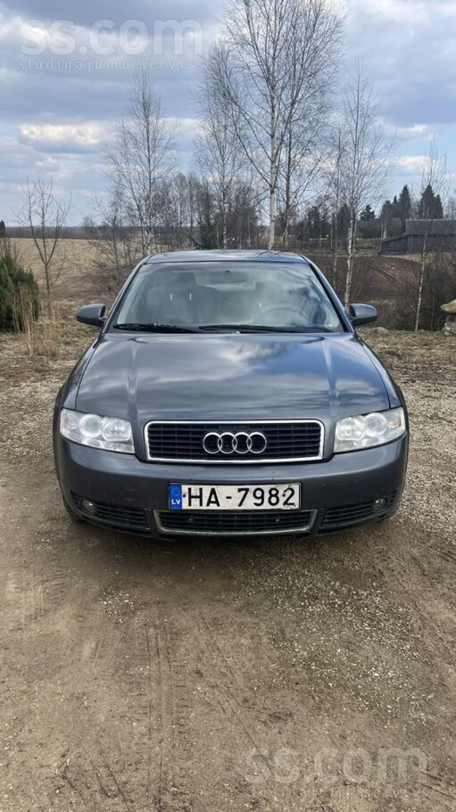 Grey Audi A4 2001 in Ludza, with an engine capacity of 1.90 L and mileage of 536 thousand km for 800 €, photo 1 on AUTOMOTO.COM.LV