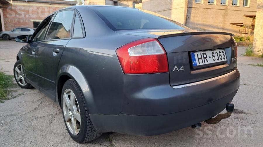 Pelēks Audi A4 2001 Daugavpils, ar dzinēja tilpumu 1.90 L un nobraukumu 408 tūkst. km par 1450 €, foto 3 vietnē AUTOMOTO.COM.LV