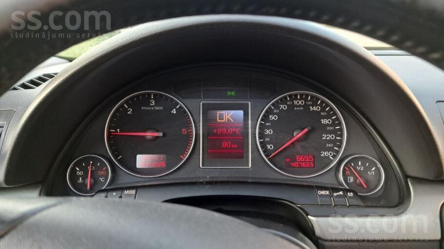 Pelēks Audi A4 2001 Daugavpils, ar dzinēja tilpumu 1.90 L un nobraukumu 408 tūkst. km par 1450 €, foto 21 vietnē AUTOMOTO.COM.LV