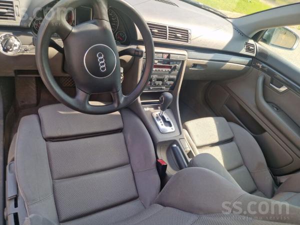 Grey Audi A4 2001 in Jekabpils, with an engine capacity of 2.00 L and mileage of 0 thousand km for 1100 €, photo 5 on AUTOMOTO.COM.LV